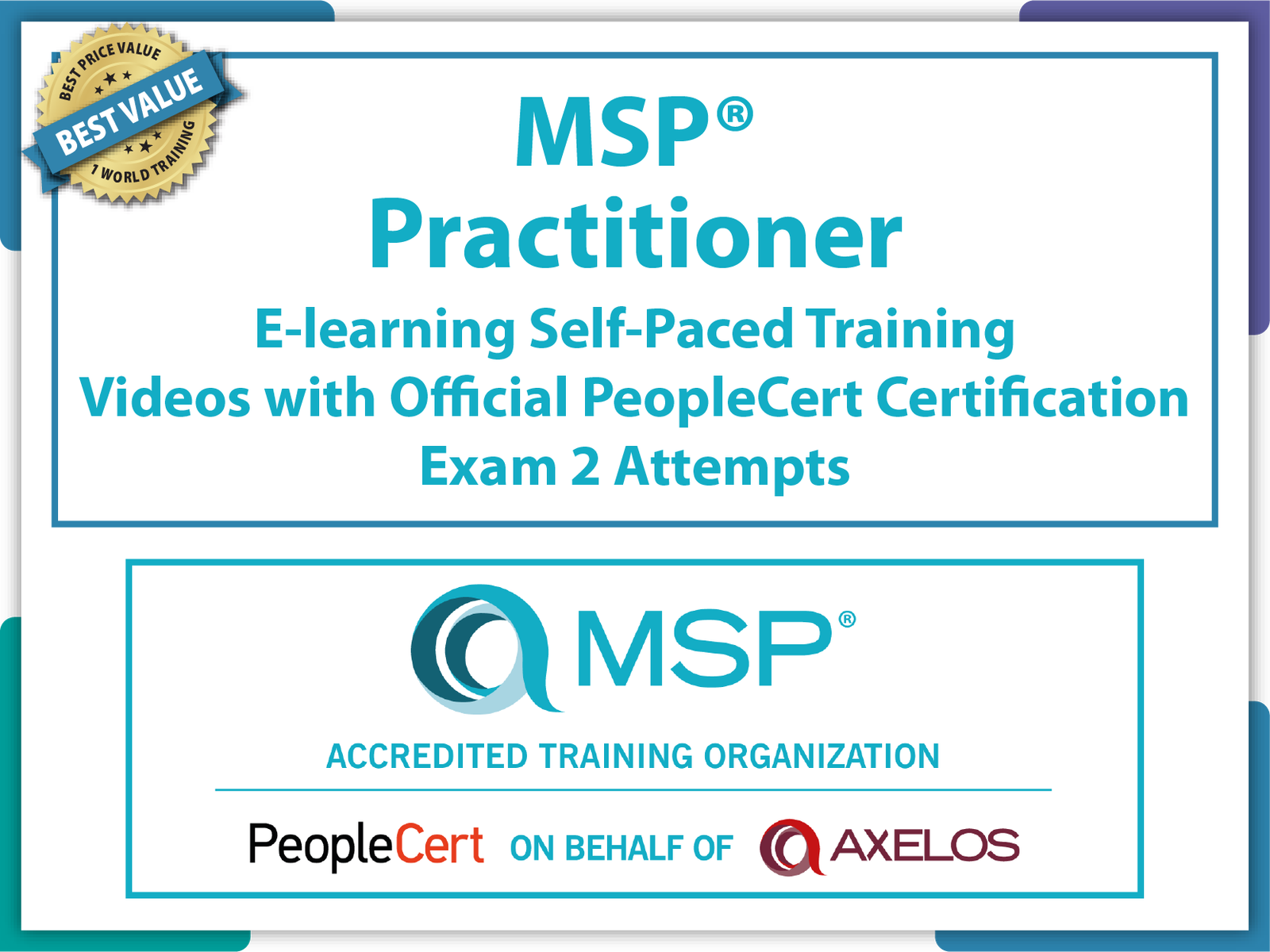 MSP® Practitioner - eLearning and PeopleCert Exam Bundled Offer. | 1WTraining.UK