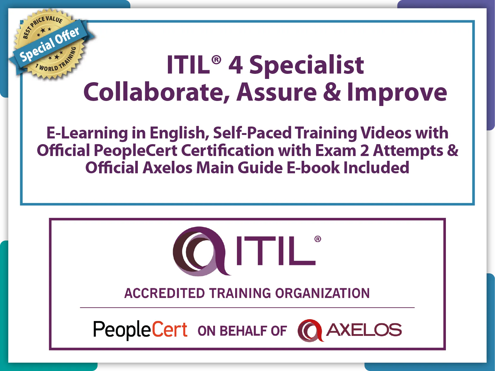 ITIL® 4 Specialist: Collaborate, Assure and Improve E-Learning in ...